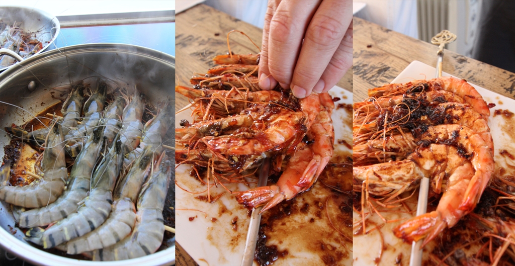 Ginger and Coconut prawns served with Italian black rice ….. part 3 of ...